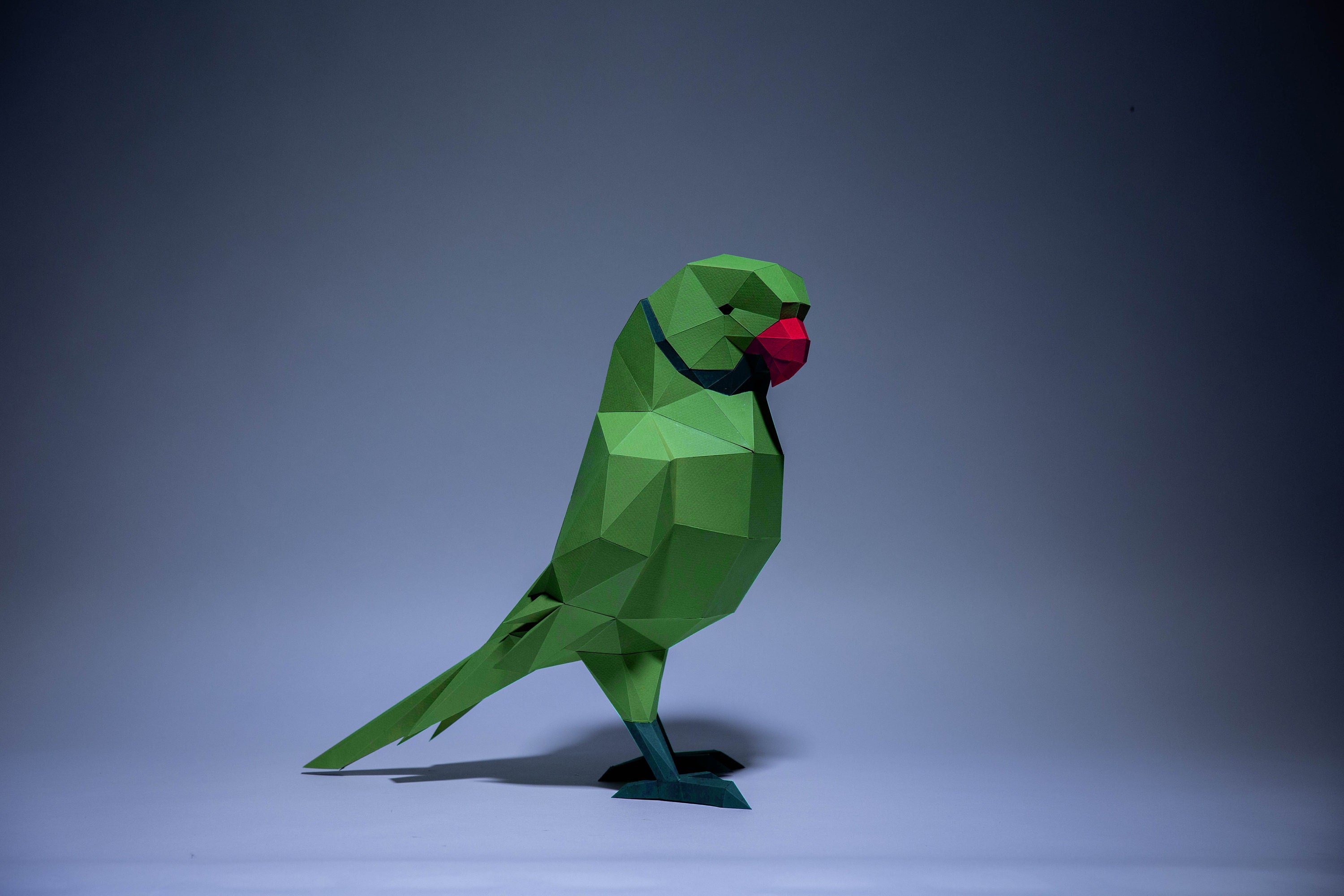 Parrot Green Paper Craft Digital Template Origami PDF - Etsy