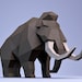 Mammoth Paper Craft, Digital Template, Origami, PDF Download DIY, Low ...