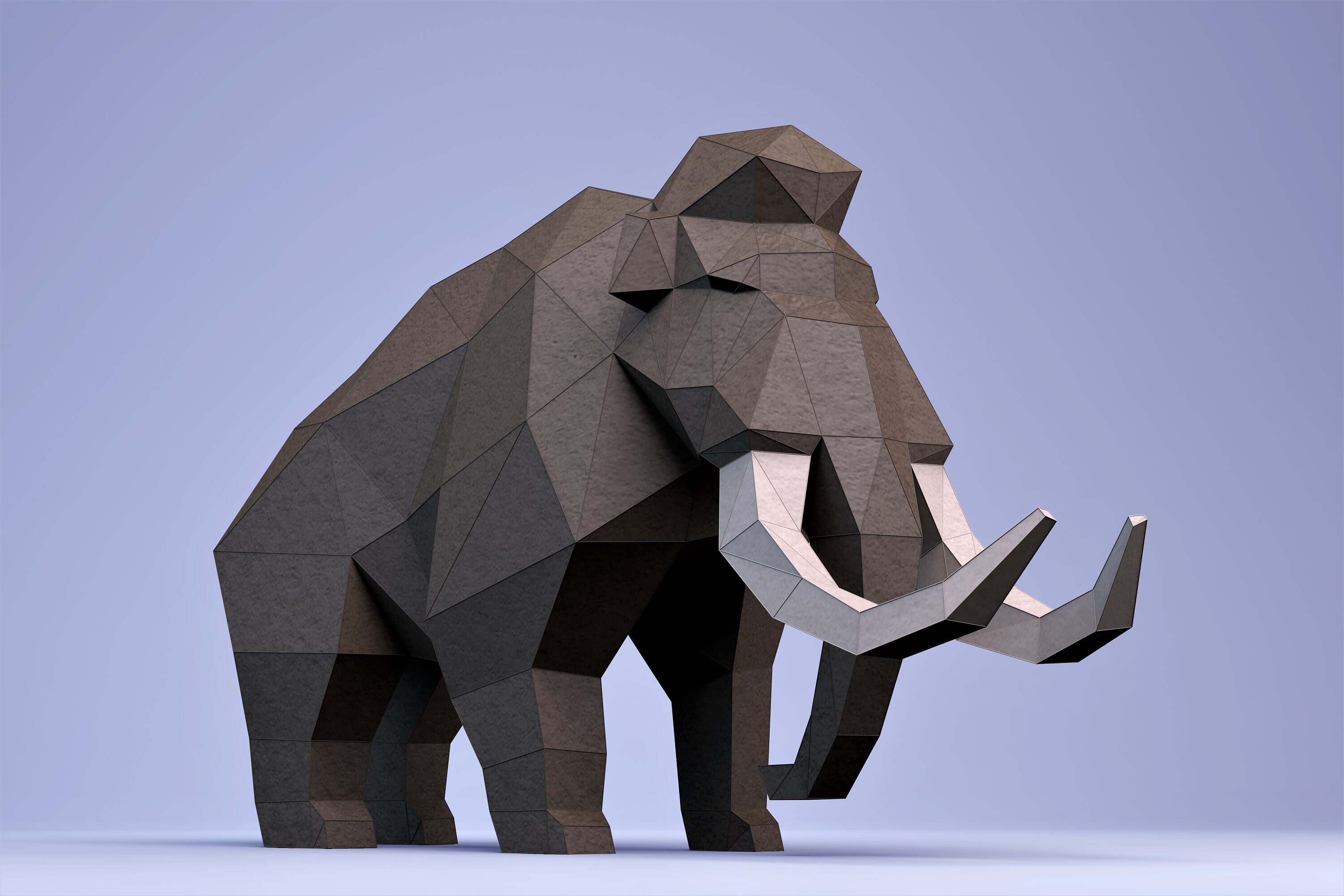 Mammoth Paper Craft, Digital Template, Origami, PDF Download DIY, Low ...