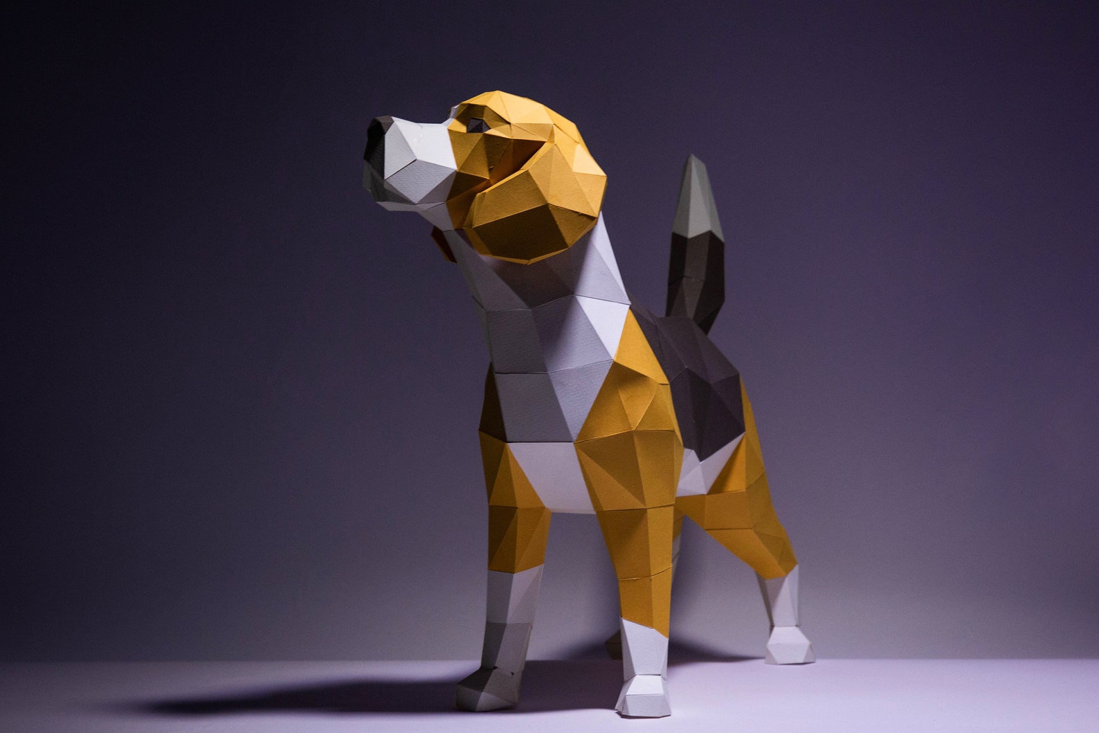Beagle Dog Paper Craft, Digital Template, Origami, PDF Download DIY ...