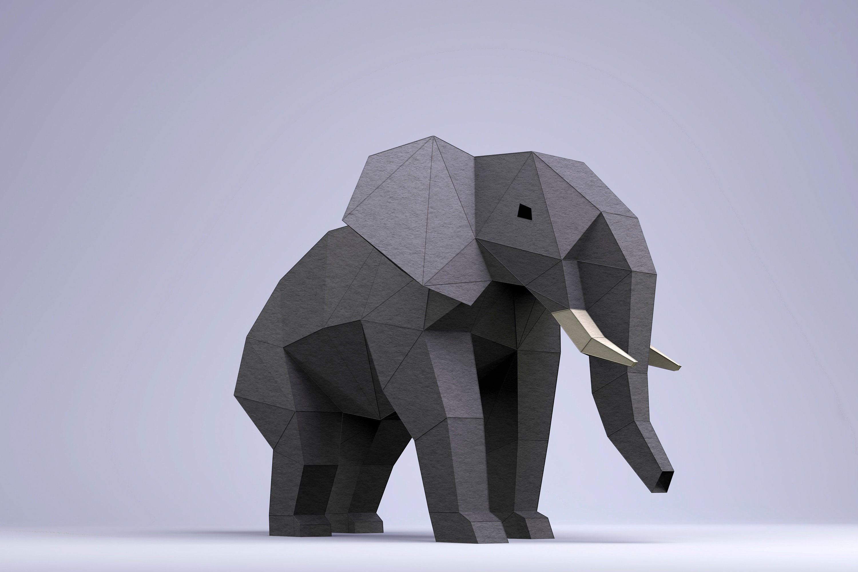Elephants Digital Template Elephants PDF Paper Craft - Etsy