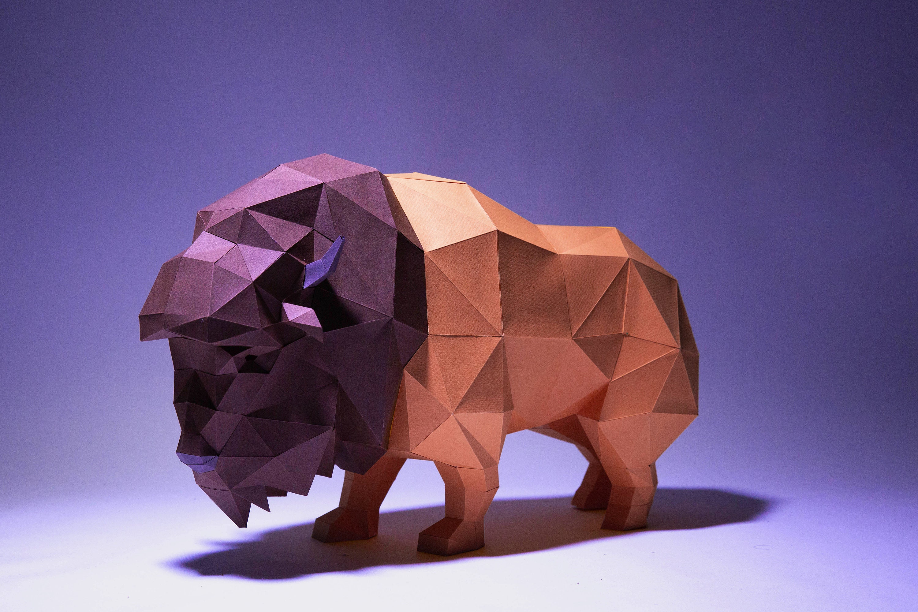 Bison Paper Craft Digital Template Origami PDF Download - Etsy UK