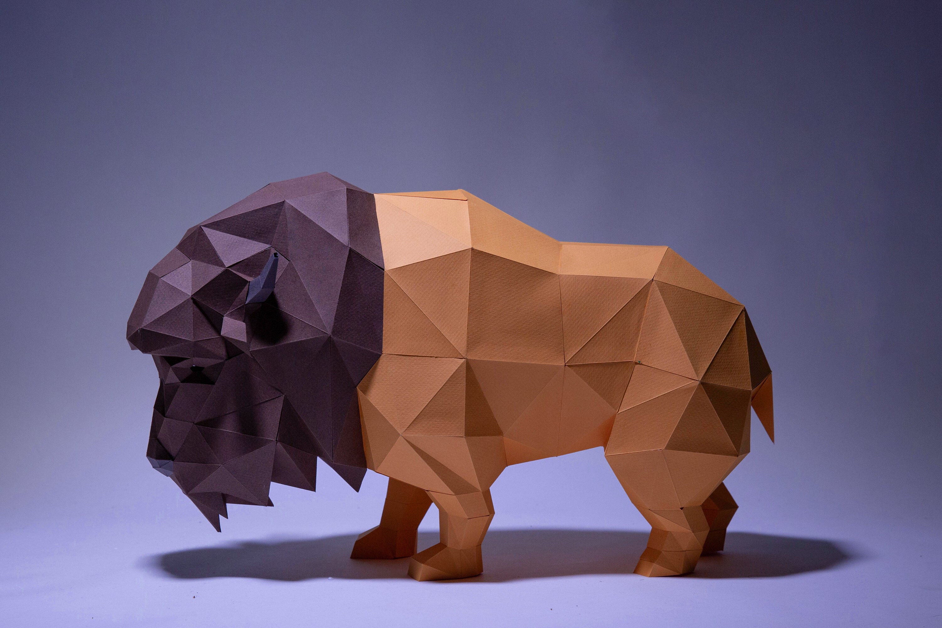 Bison Paper Craft Digital Template Origami PDF Download | Etsy UK