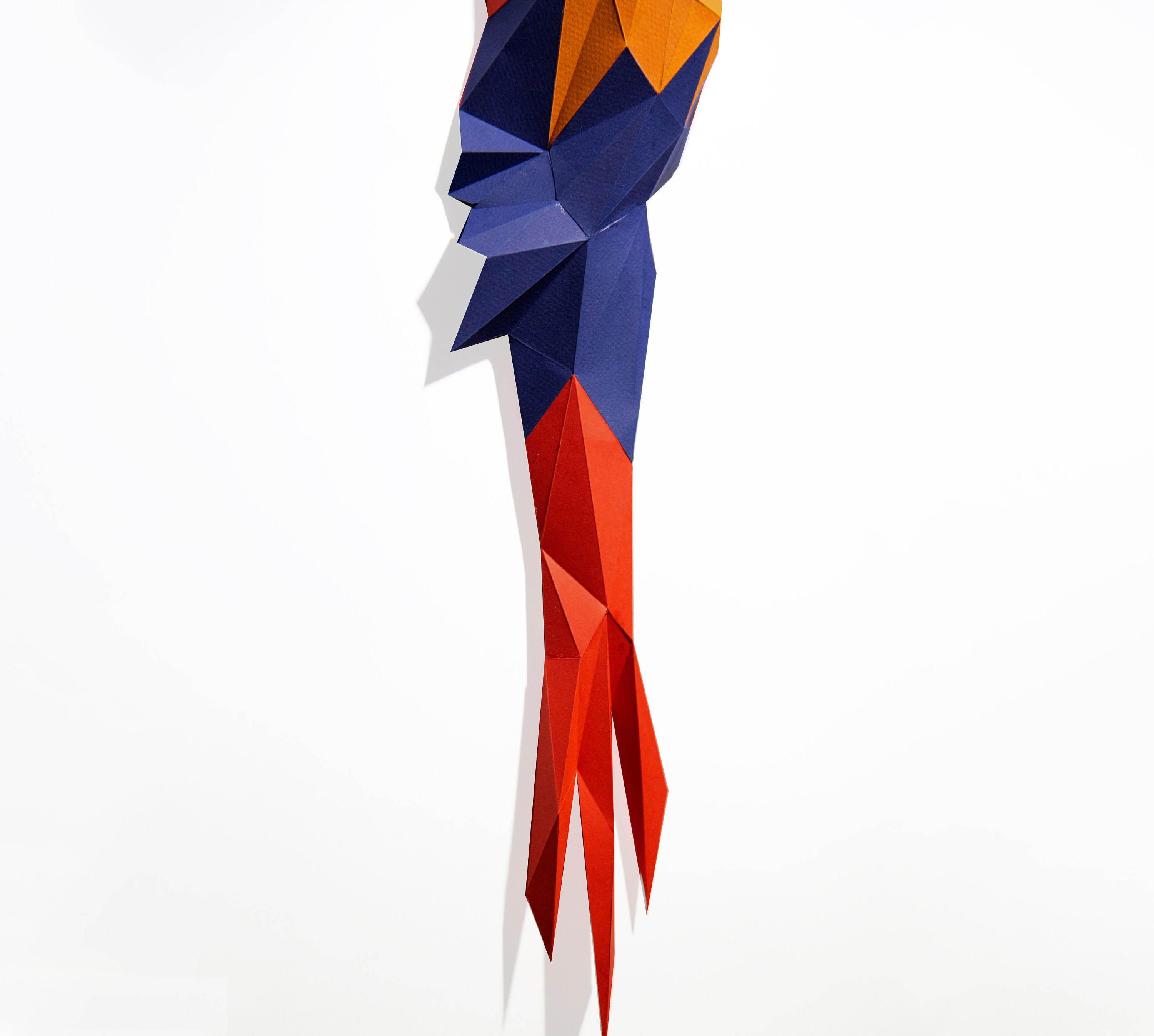 Macaw Wall Paper Craft Digital Template Origami PDF - Etsy