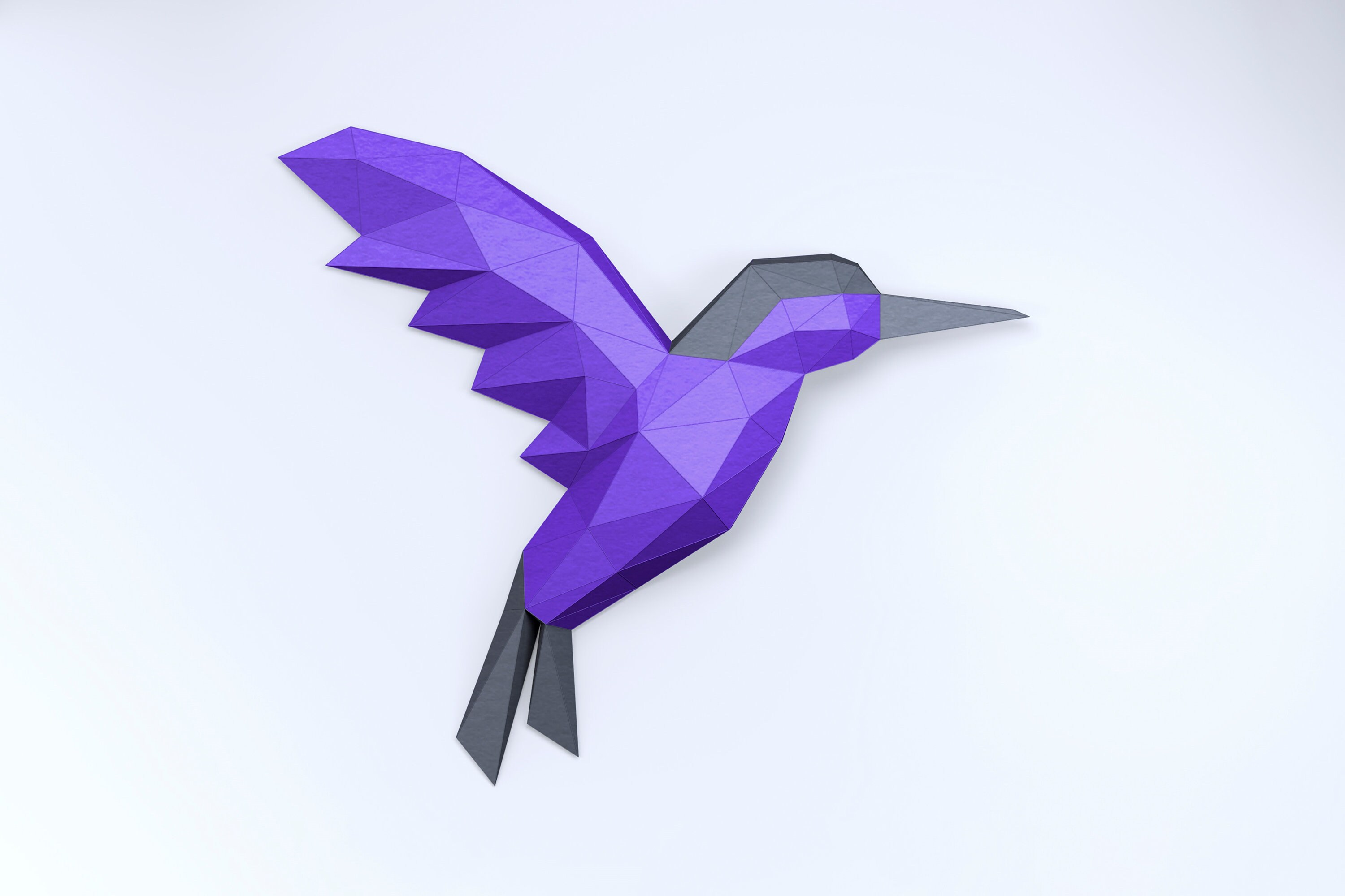 Hummingbird Paper Craft Origami Make Your Own Low Poly Bird - Etsy