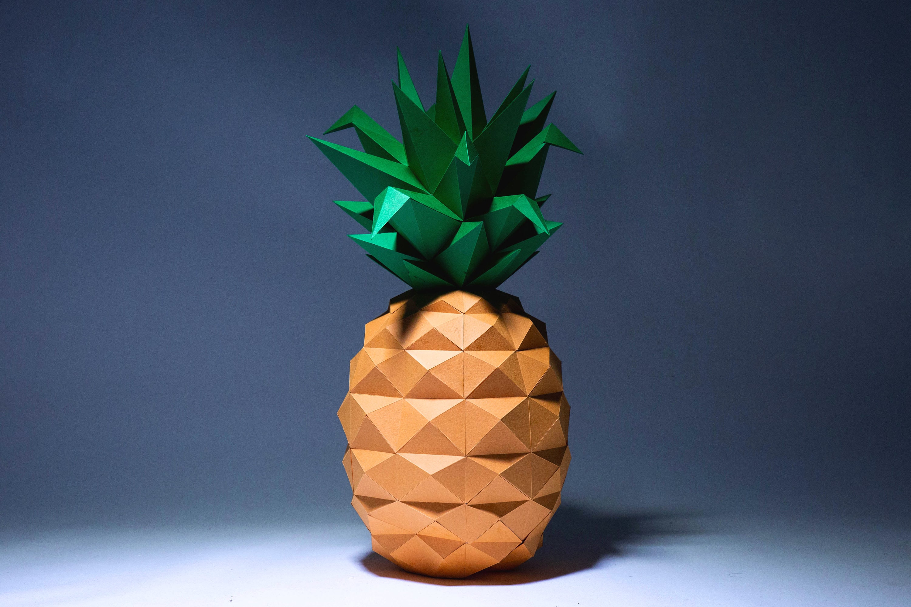 Pineapple Paper Craft, Digital Template, Origami, PDF Download DIY, Low ...