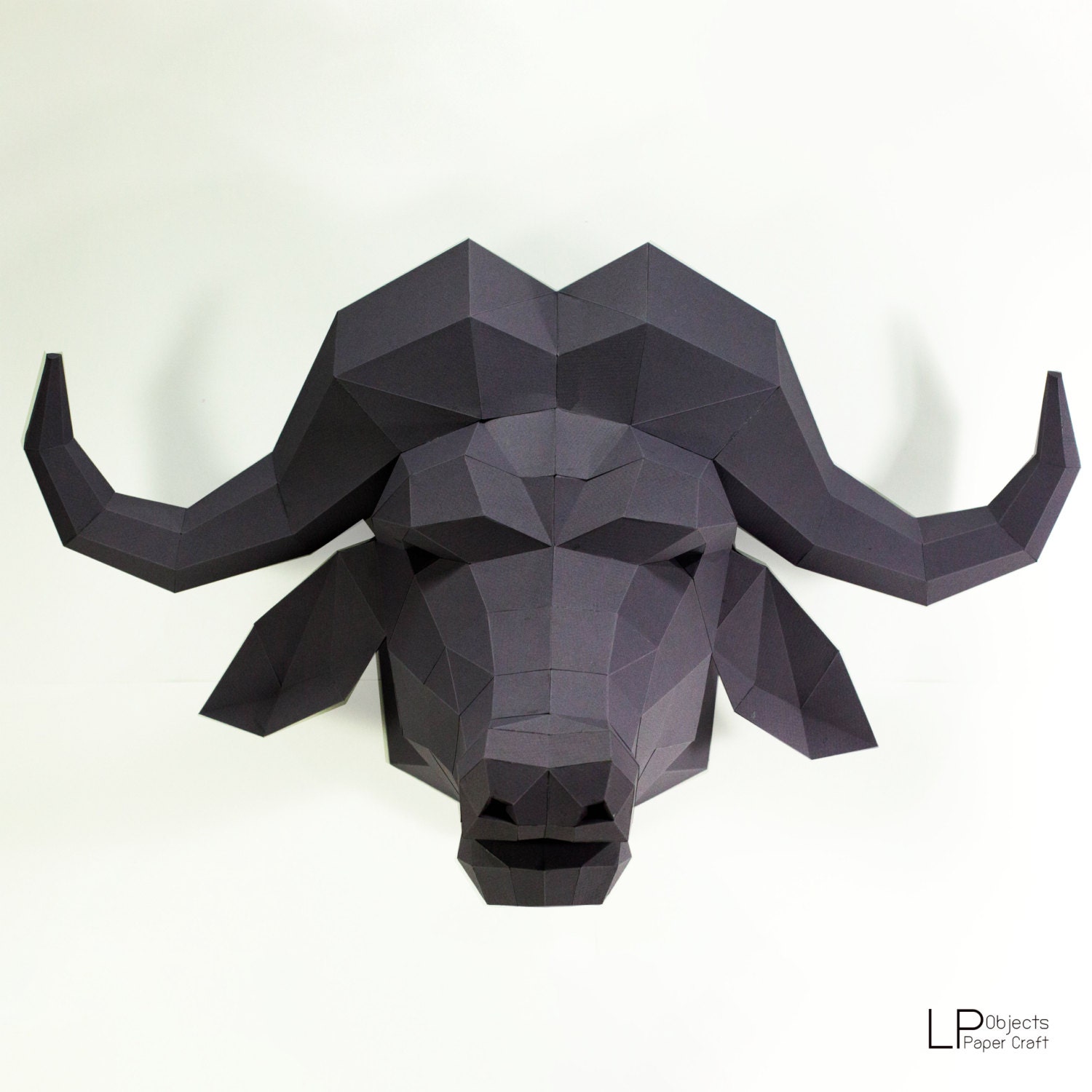 Buffalo Head Paper Craft Digital Template Origami PDF - Etsy