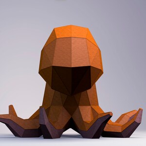 Octopus Digital Template, Octopus PDF Paper Craft, Octopus Origami ...