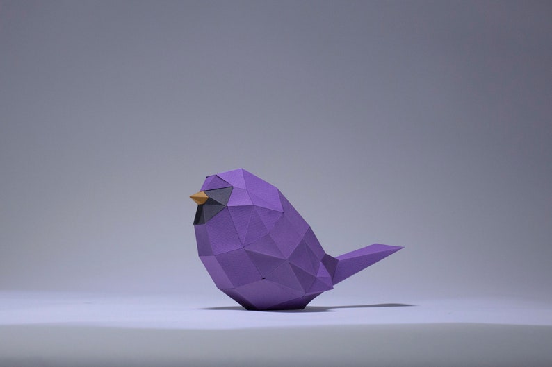 Minimal Birds How to Make 3D Paper Craft Make Your Own Bird - Etsy
