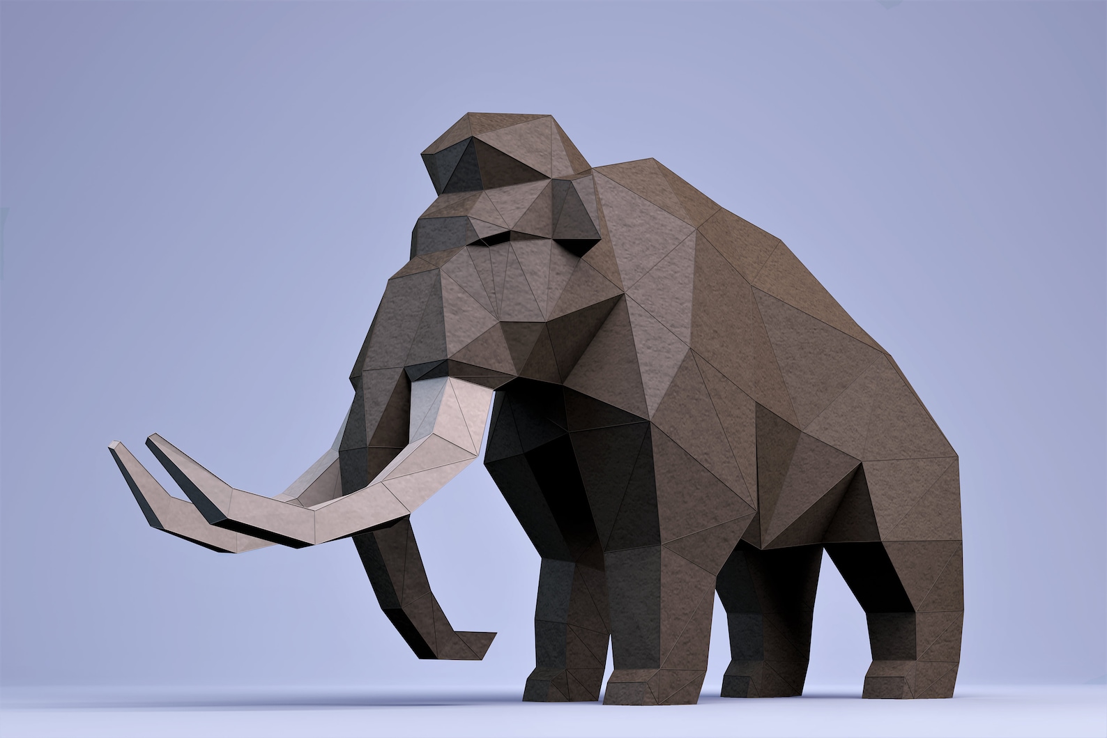 Mammoth Paper Craft, Digital Template, Origami, PDF Download DIY, Low ...