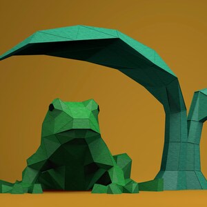 Frog Digital Template, Frog PDF Paper Craft, Frog Origami, Frog Model ...
