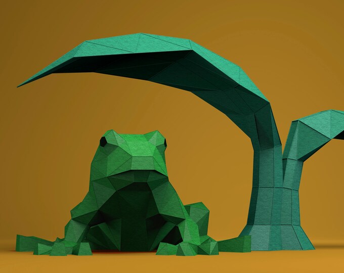 Frog Digital Template Frog PDF Paper Craft Frog Origami - Etsy