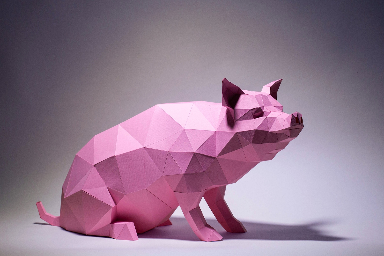 Pig Paper Craft Digital Template Origami PDF Download DIY - Etsy