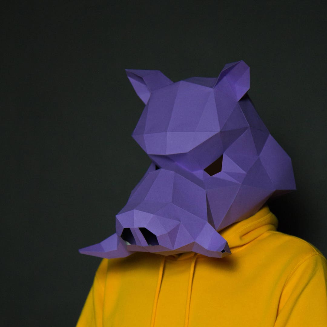 Wild Boar Mask, Wild Boar Paper Craft, Digital Template, Origami, PDF ...