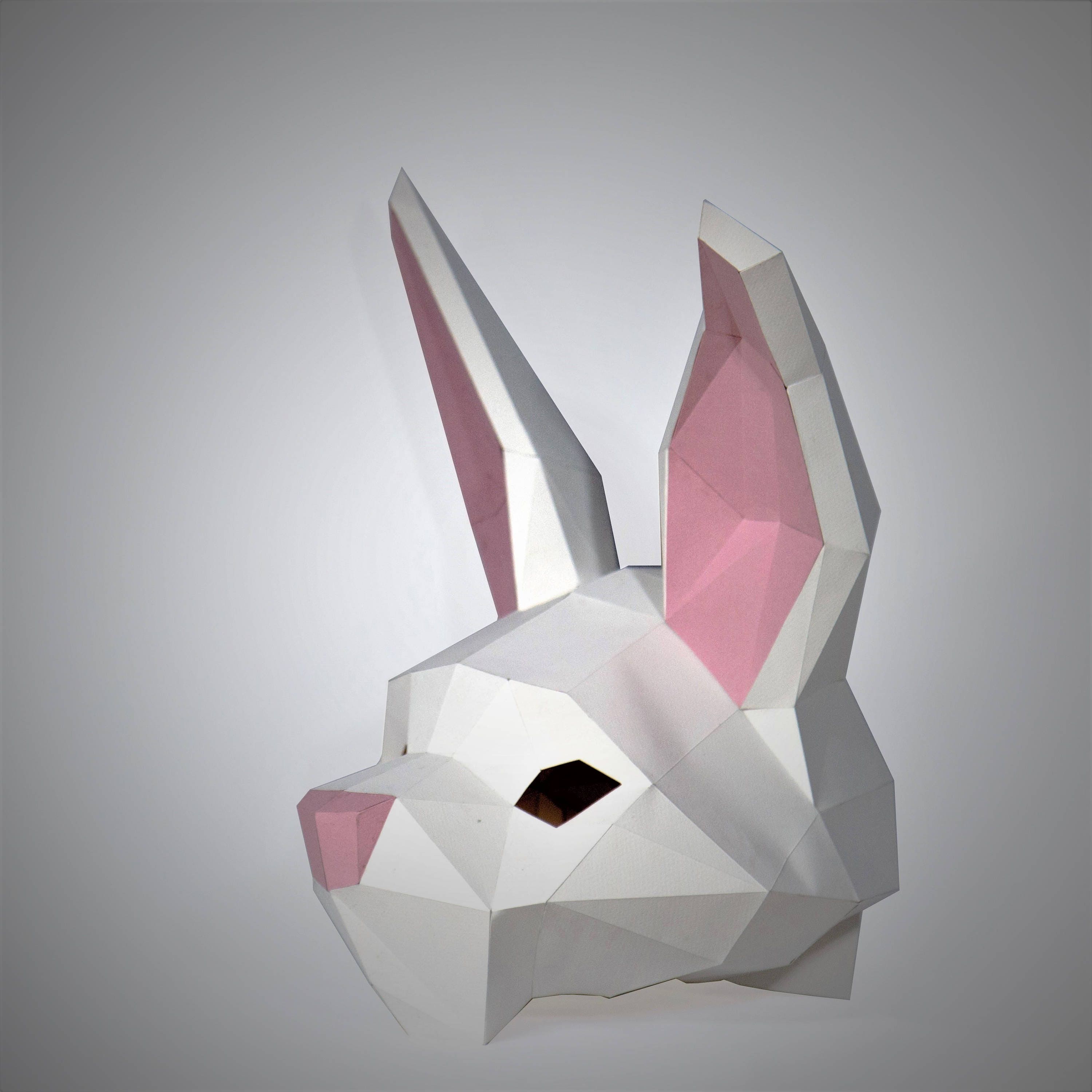 Rabbit Mask Bunny Mask Paper Craft Digital Template - Etsy México
