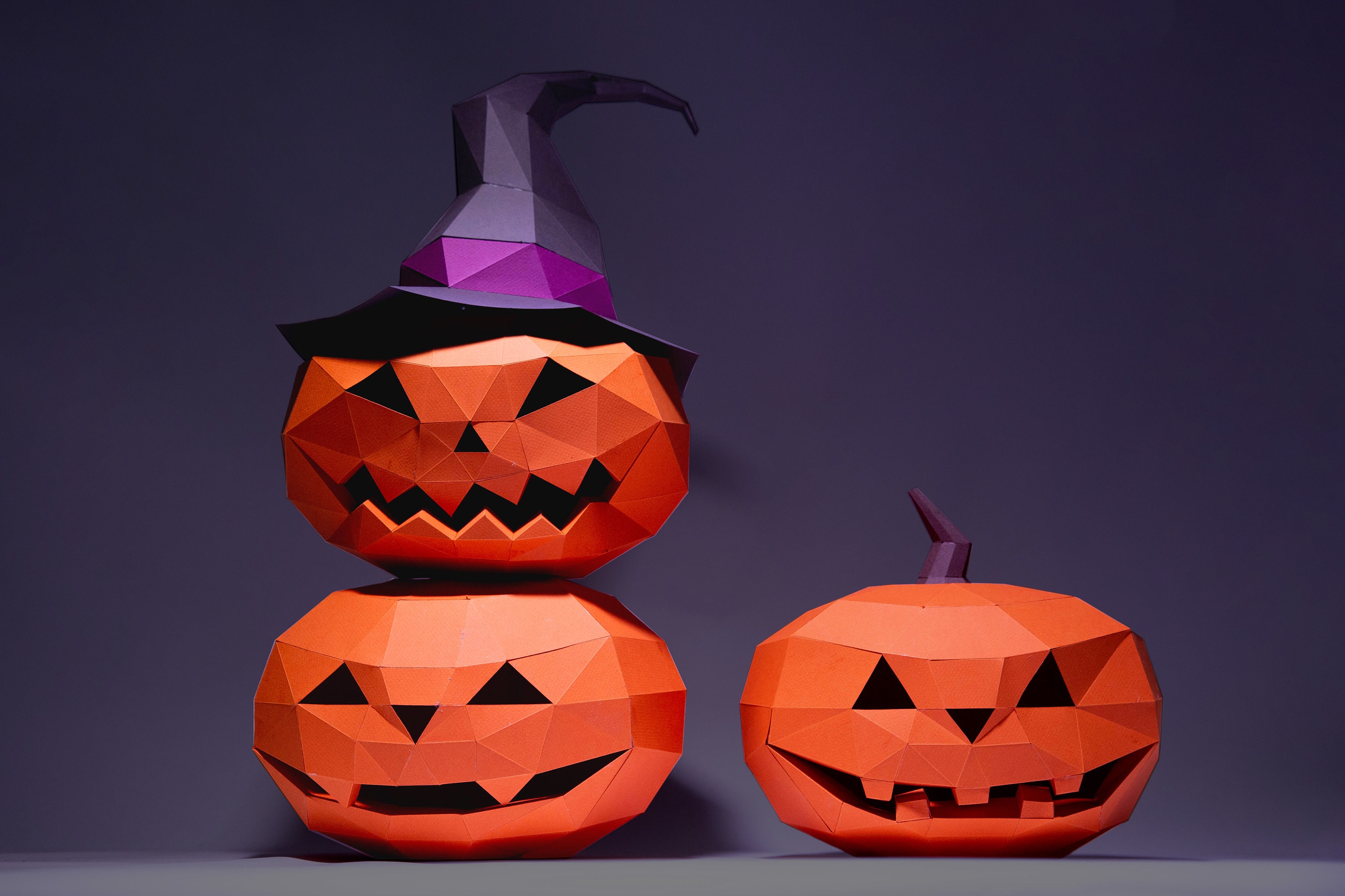 Halloween Pumpkins Paper Crafthalloween Pumpkins Origami | Etsy