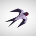 Swallows Wall Paper Craft, Digital Template, Origami, PDF Download DIY ...