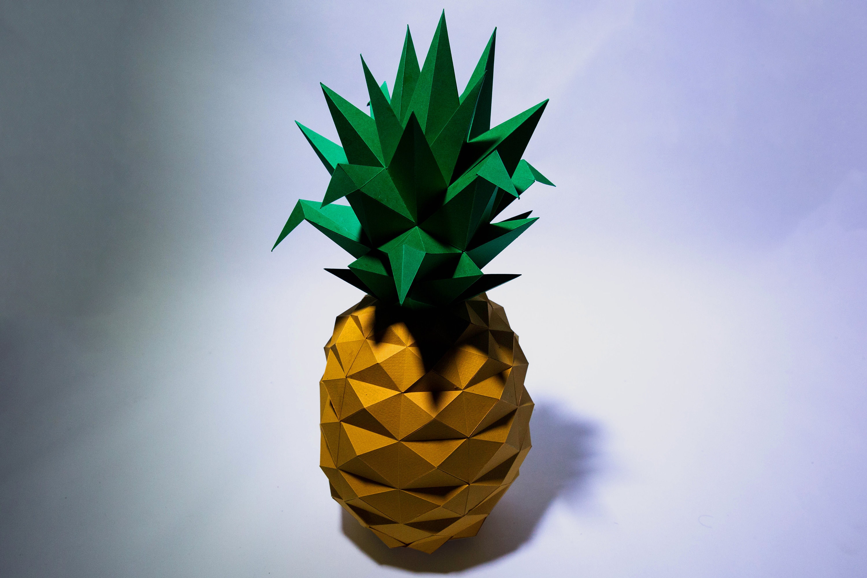 Pineapple Paper Craft, Digital Template, Origami, PDF Download DIY, Low ...