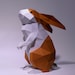 Bunny Rabbit Standing up Paper Craft, Digital Template, Origami, PDF ...