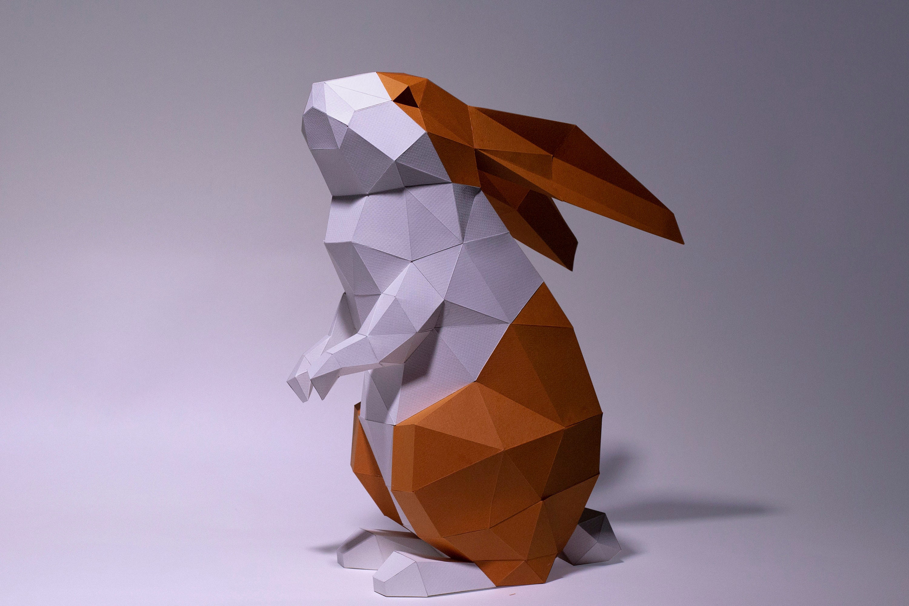 Bunny Rabbit Standing up Paper Craft, Digital Template, Origami, PDF ...