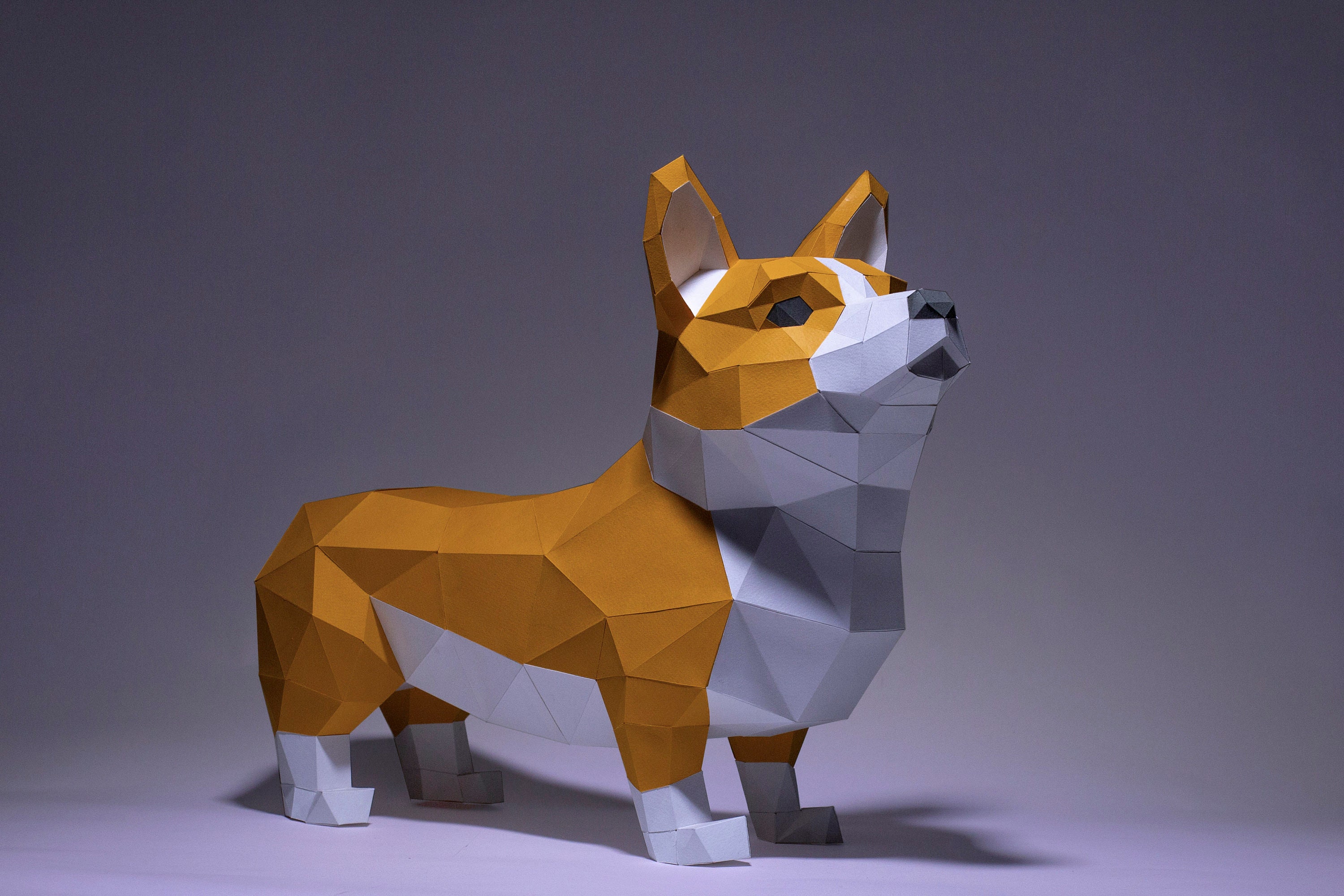 Corgi Paper Craft Digital Template Origami PDF Download - Etsy UK