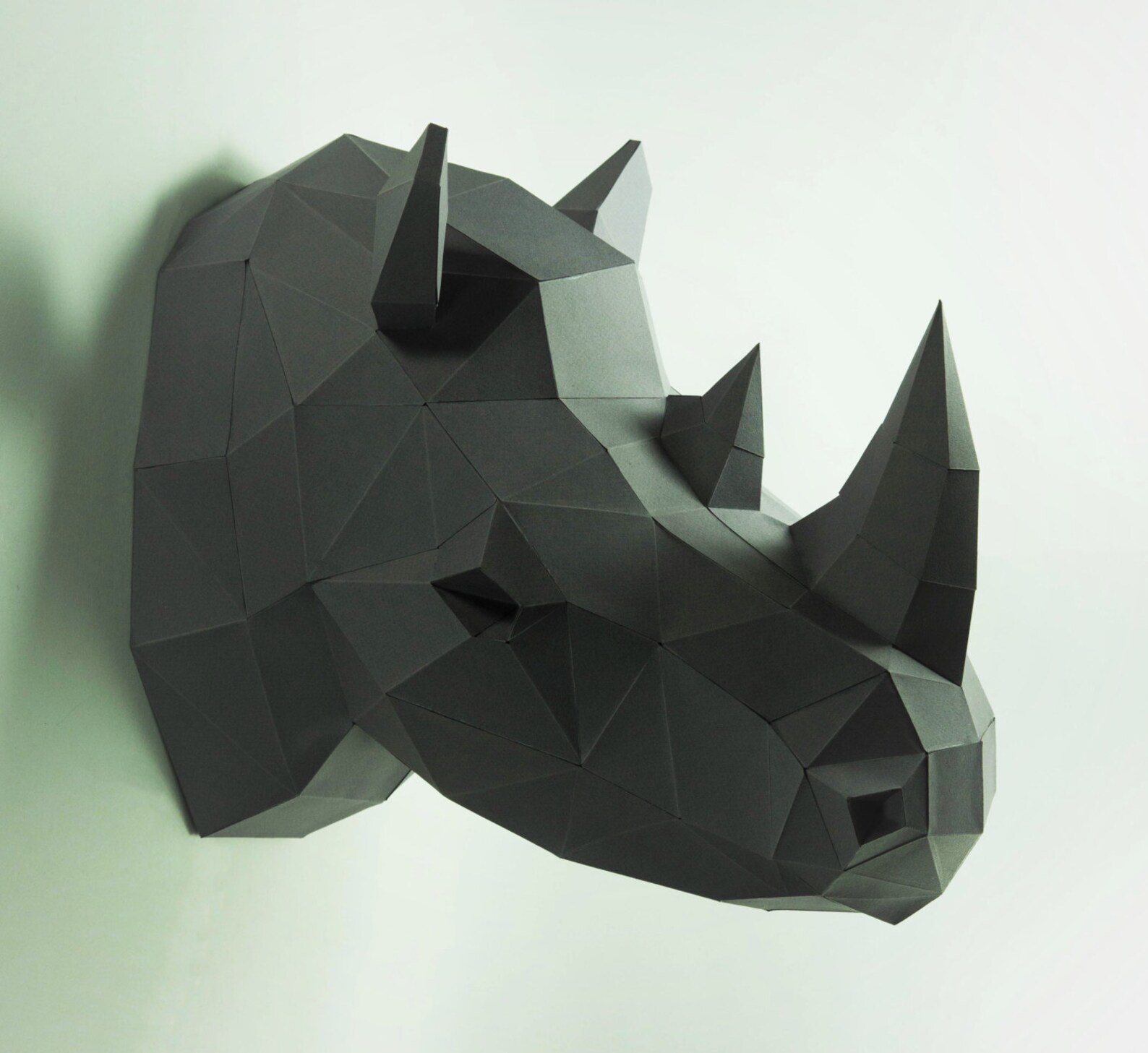 Rhino Head Wall Paper Craft Digital Template Origami PDF - Etsy