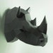 Rhino Head Wall Paper Craft Digital Template Origami PDF | Etsy
