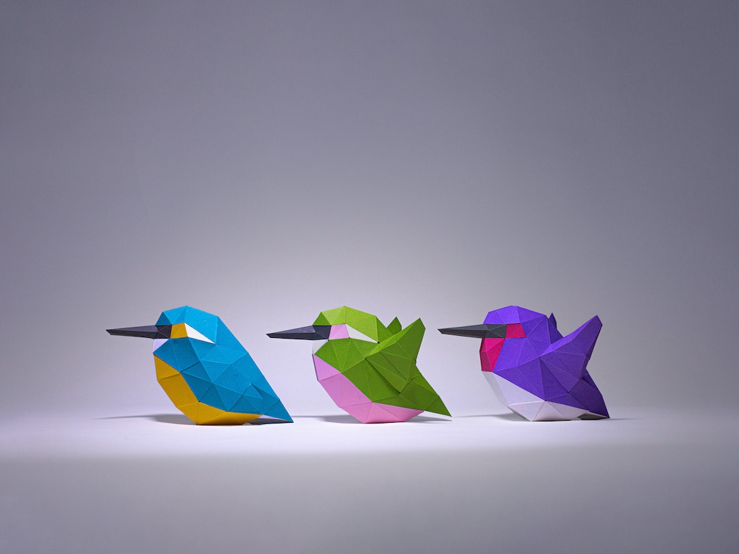 Hummingbird Minimal, Birds, How to Make 3D Paper Craft, Make Your Own ...