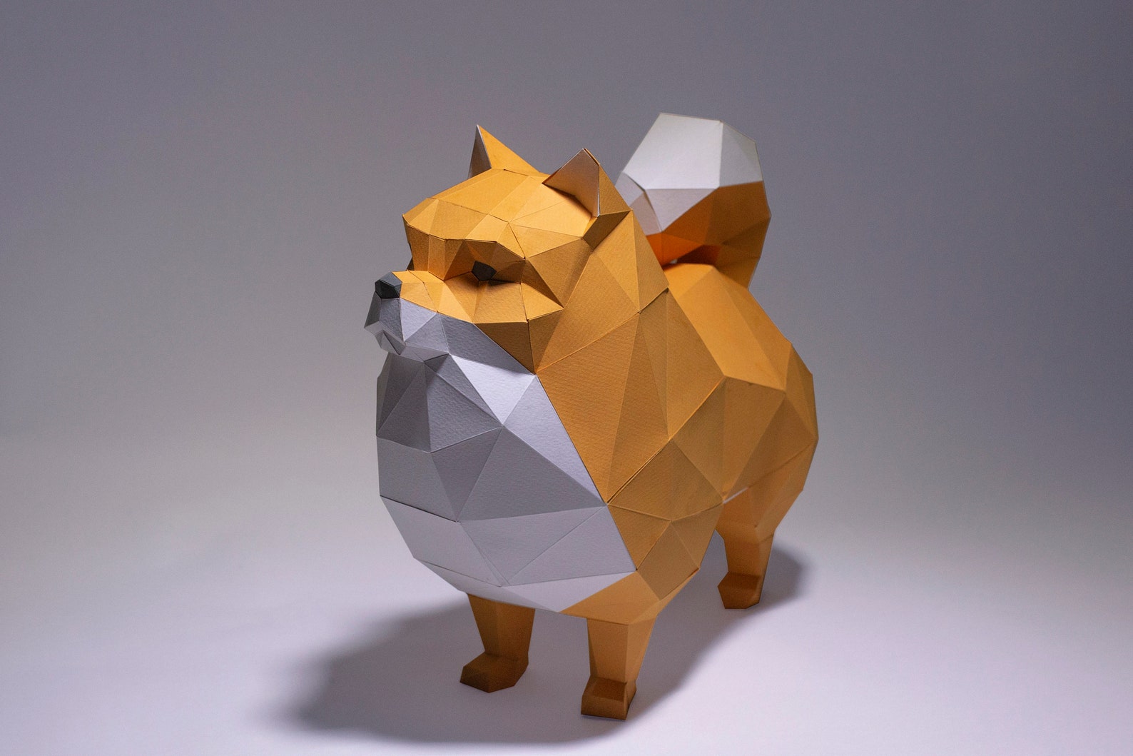 Pomeranian Dog Paper Craft Digital Template Origami PDF - Etsy