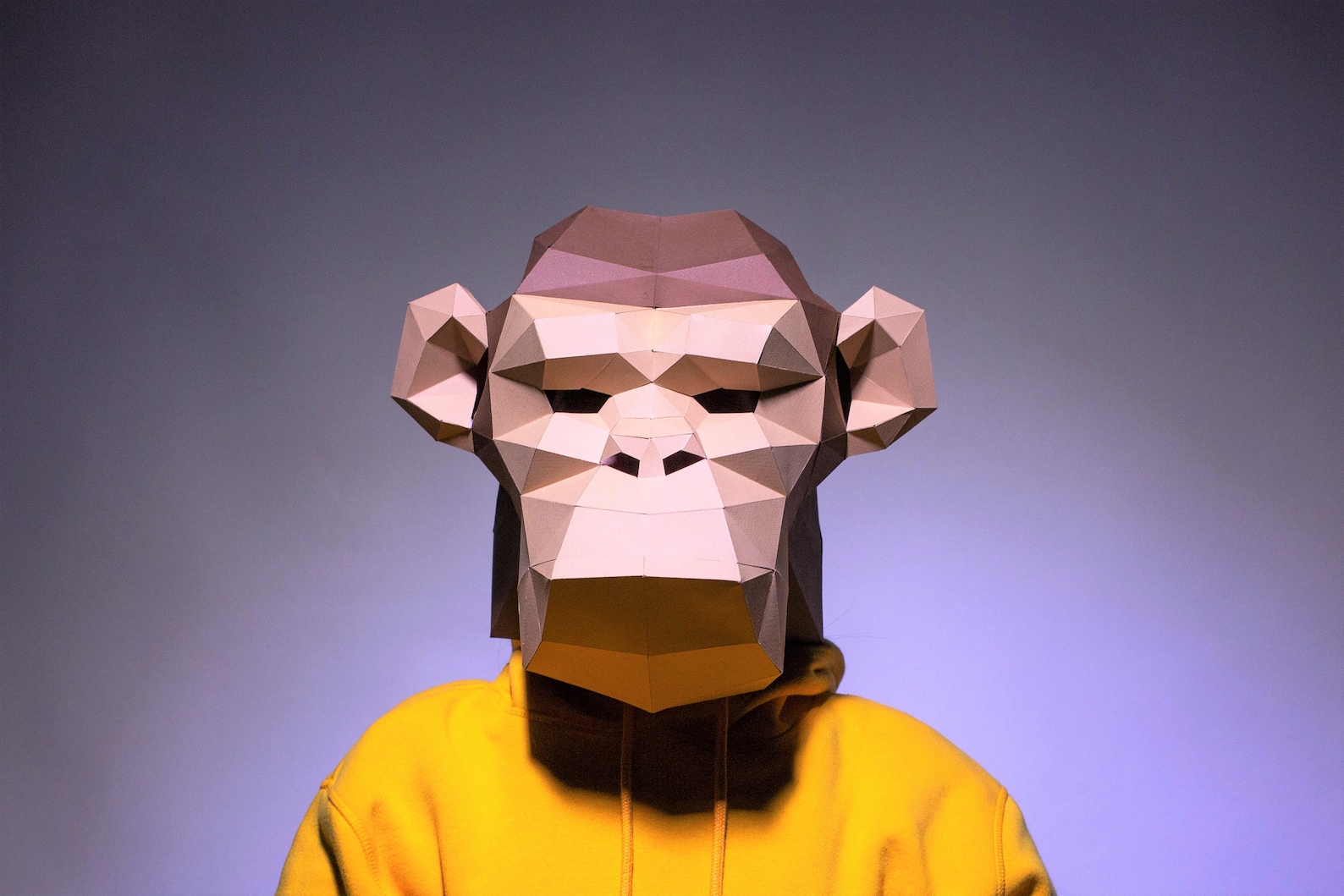 Chimpanzee Mask Papercraft Mask Template Origami PDF | Etsy