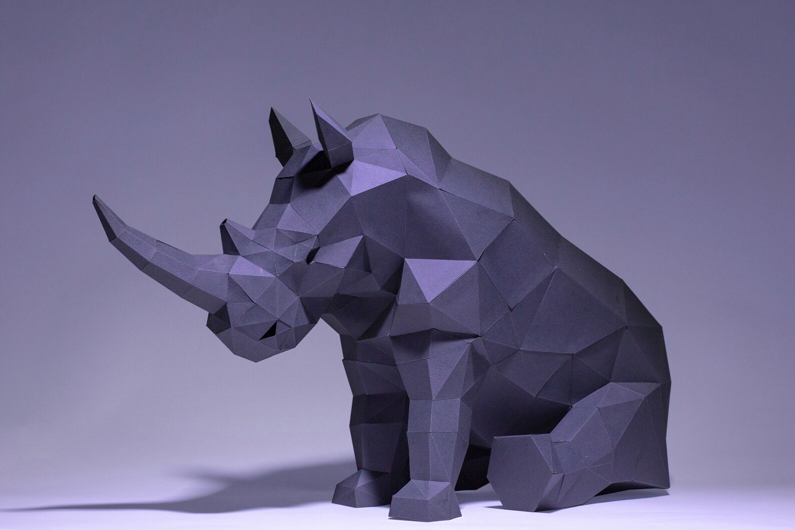 Rhino Sit, Rhinoceros Paper Craft, Digital Template, Origami, PDF ...