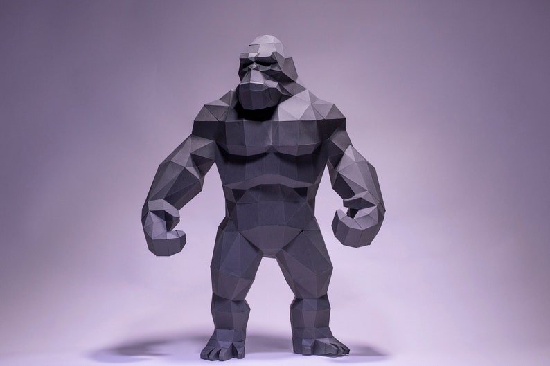King Kong Kong Paper Craft Digital Template Origami PDF - Etsy