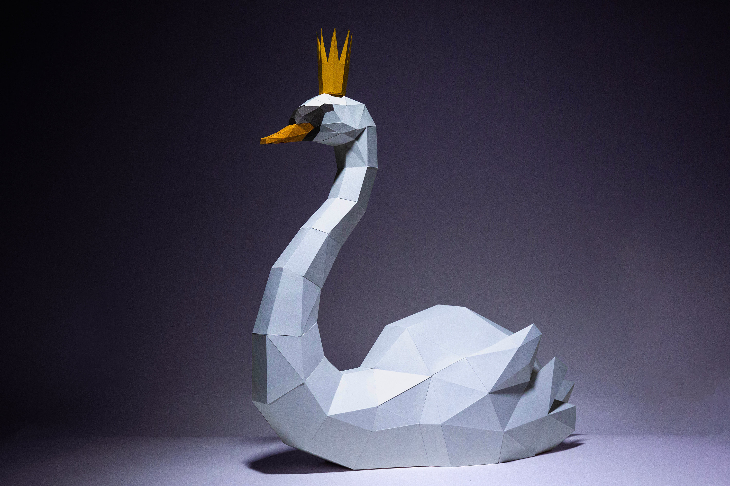 Swan Paper Craft Digital Template Origami PDF Download DIY - Etsy