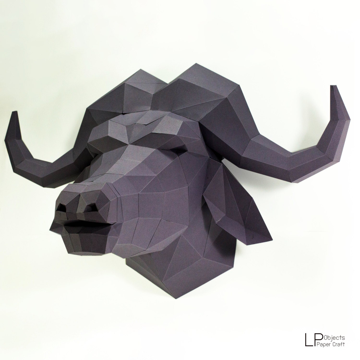 Buffalo Head Paper Craft Digital Template Origami PDF - Etsy