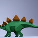 Stegosaurus Dinosaur Digital Template PDF Paper Craft - Etsy