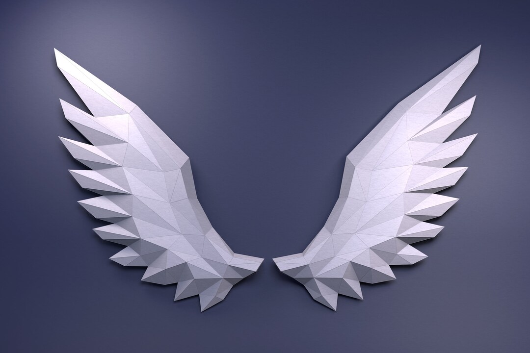 Wings Papercraft Wings Low Poly Papercraft 3d PDF Gift - Etsy