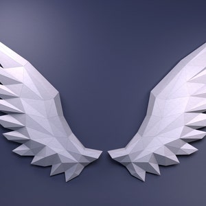 Wings Papercraft, Wings Low Poly, Papercraft 3d, PDF, Gift, Low Poly ...