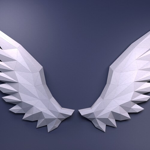 Wings Papercraft Wings Low Poly Papercraft 3d PDF Gift - Etsy