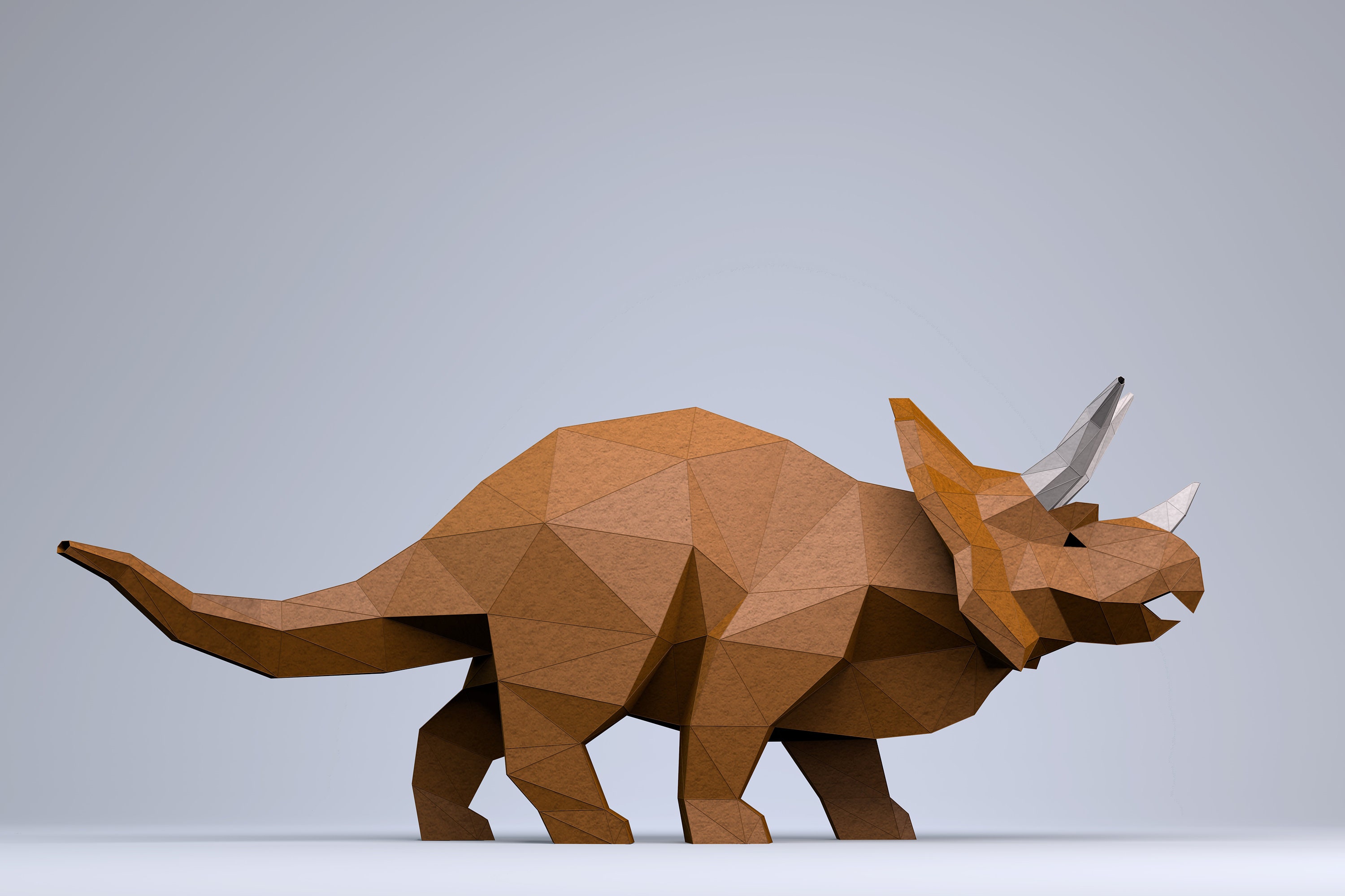 Triceratops Dinosaur Digital Template PDF Paper Craft - Etsy