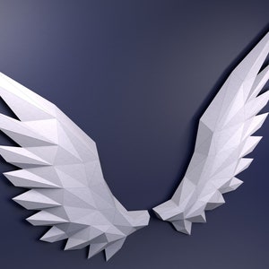 Wings Papercraft, Wings Low Poly, Papercraft 3d, PDF, Gift, Low Poly ...