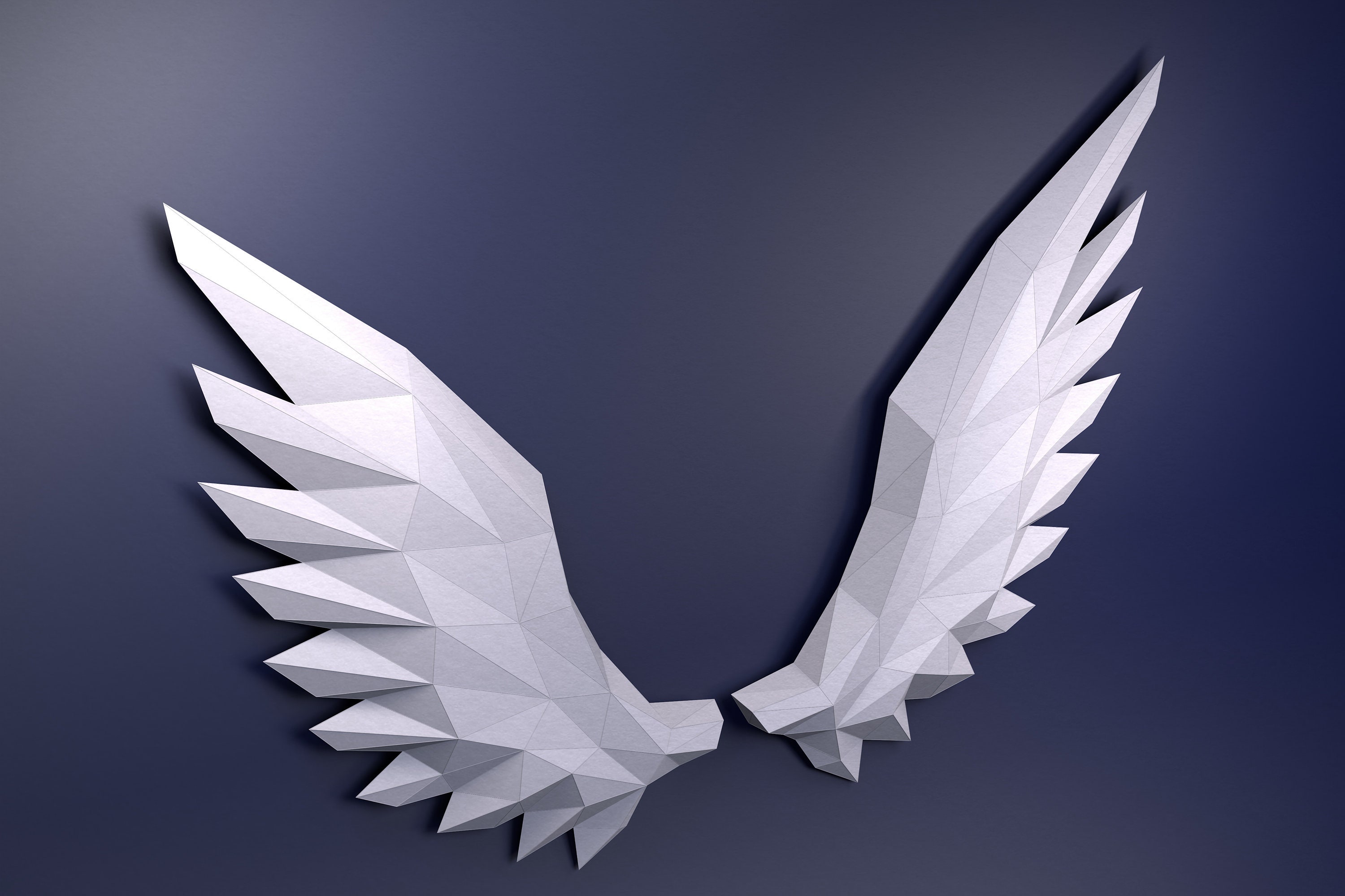 Wings Papercraft Wings Low Poly Papercraft 3d PDF Gift - Etsy