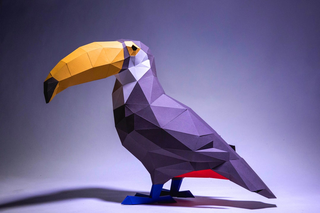 Toucan Paper Craft Digital Template Origami PDF Download - Etsy