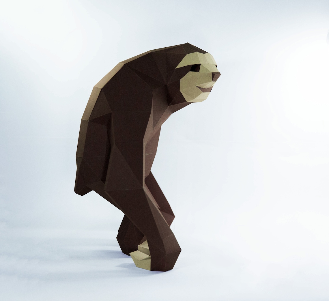 Sloth Paper Craft Digital Template Origami PDF Download - Etsy