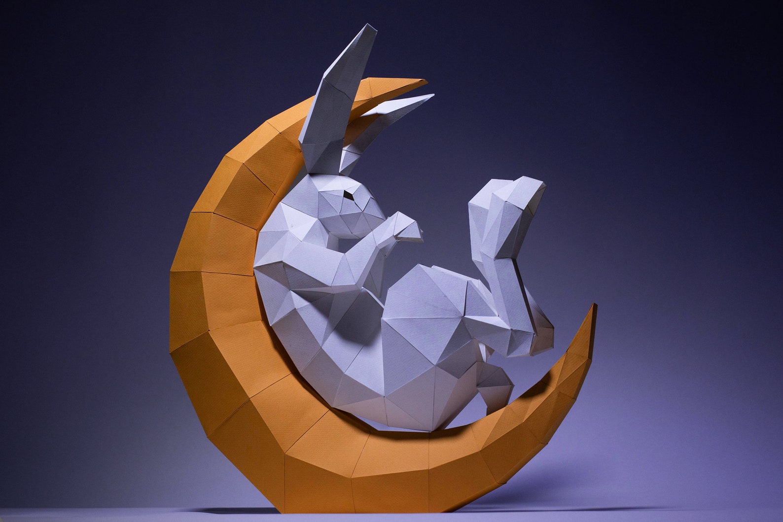Moon Rabbit Paper Craft, Digital Template, Origami, PDF Download DIY ...