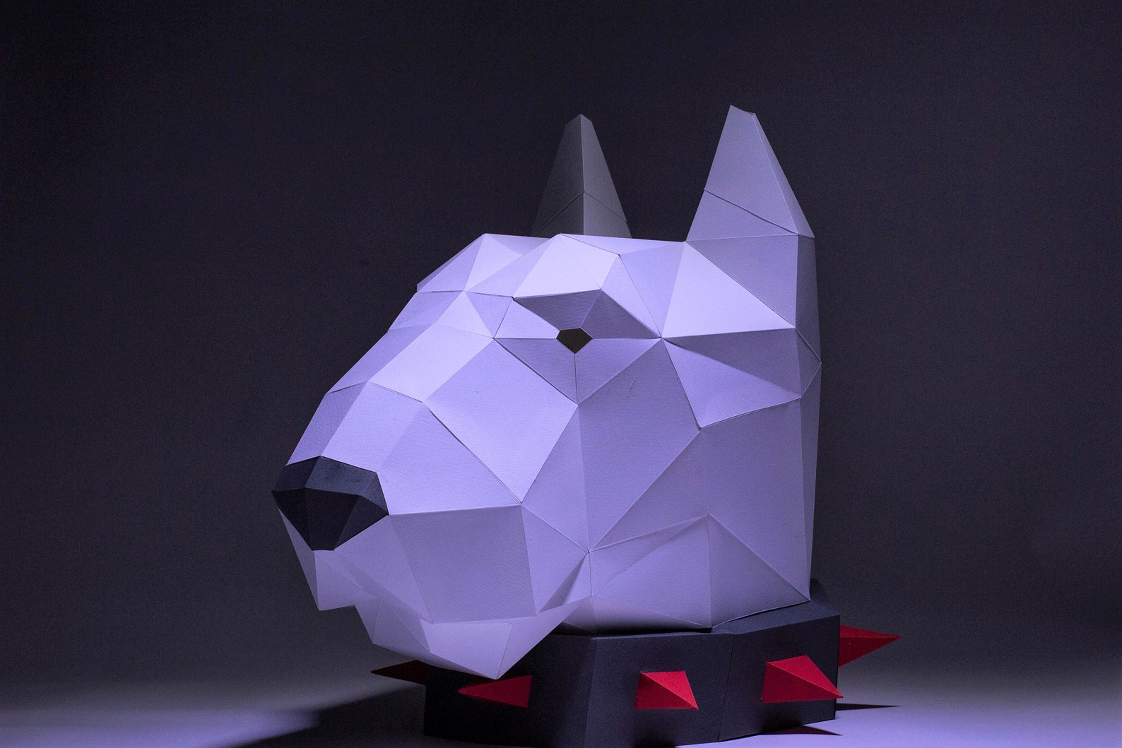 Bull Terrier Mask Paper Craft, Digital Template, Origami, PDF Download ...