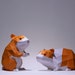 Hamsters Paper Craft, Digital Template, Origami, PDF Download DIY, Low ...