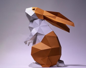 Bunny Paper Craft Digital Template Origami PDF Download | Etsy