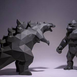 Godzilla and Kong Paper Craft, Digital Template, Origami, PDF Download ...