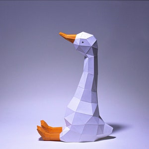 Goose Sit Paper Craft, Silly Goose, Digital Template, Origami, PDF ...