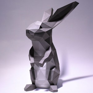 Bunny Rabbit Standing up Paper Craft, Digital Template, Origami, PDF ...